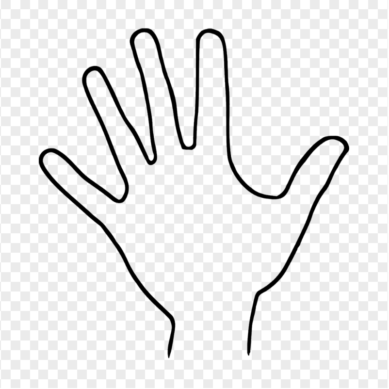 Black Hand Print Left