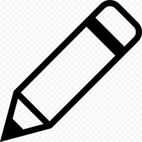 HD Black Outline Short Pencil Icon PNG | Citypng