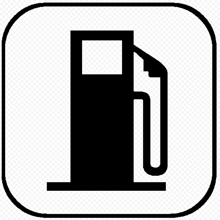 HD Black Petrol Pump Square Icon Transparent Background | Citypng