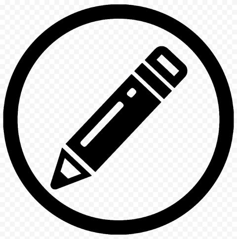 HD Black Round Pencil Icon PNG | Citypng