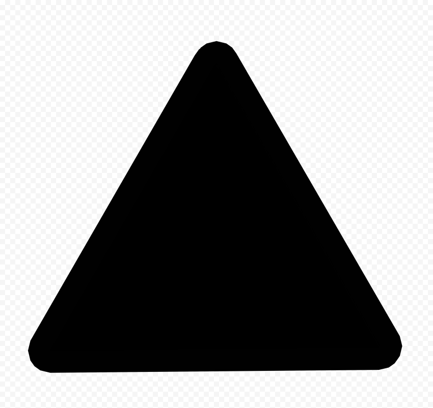 HD Black Rounded Triangle Shape PNG | Citypng