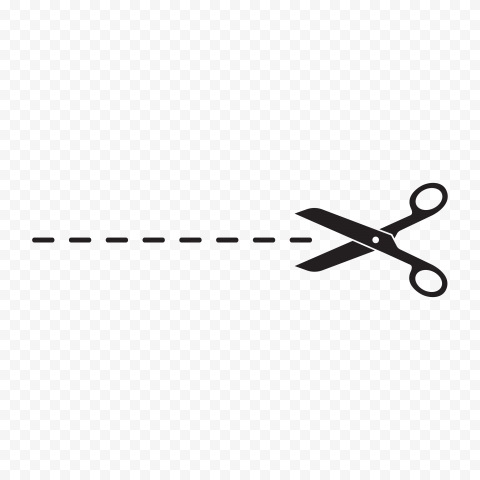 HD Black Scissors Cut Dashed Line PNG | Citypng