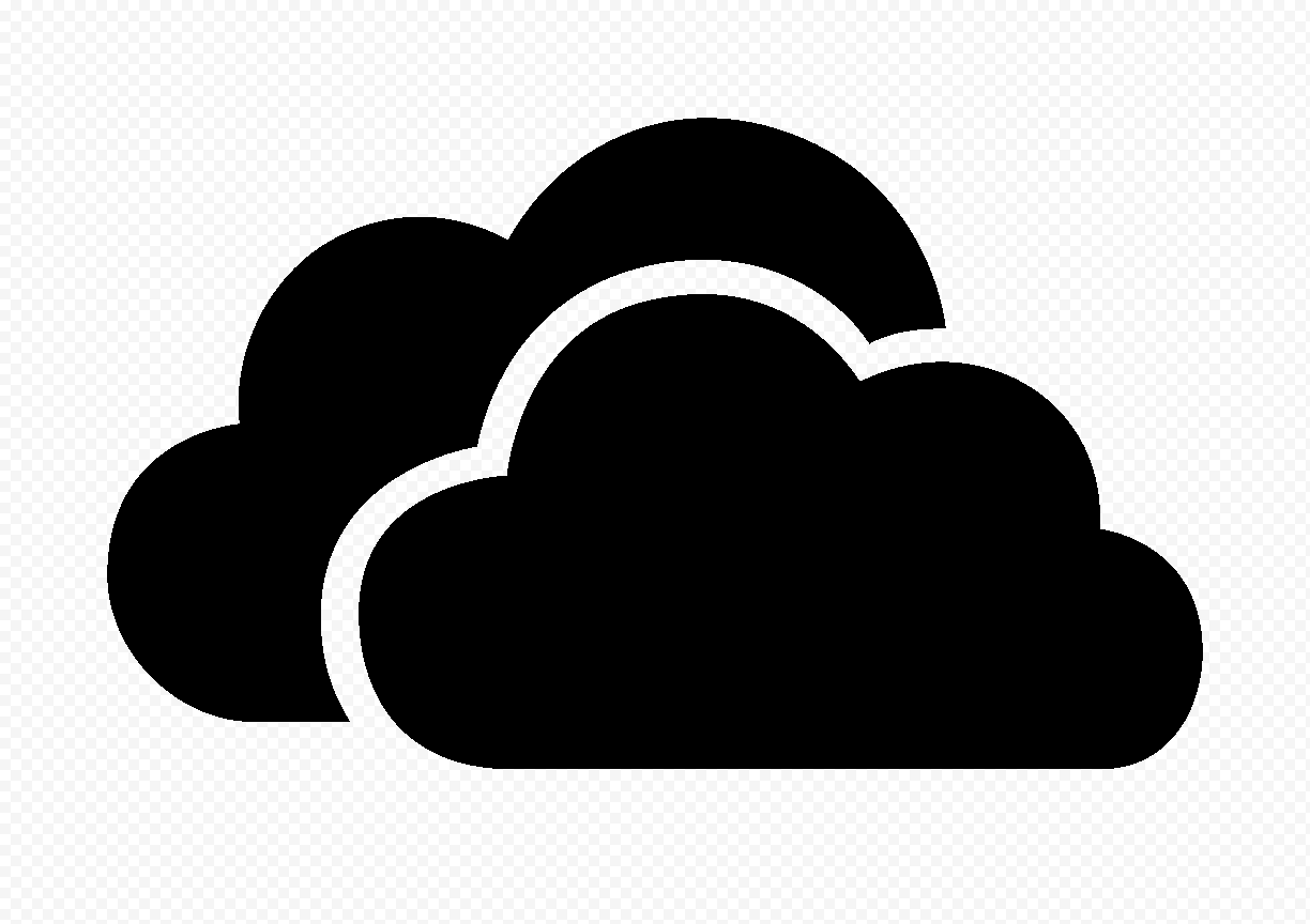 HD Black Storage Host Clouds Icon PNG | Citypng