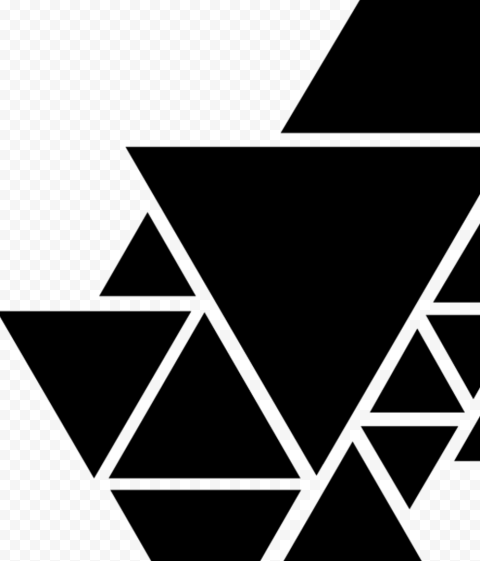 HD Black Triangles Abstract Art PNG | Citypng