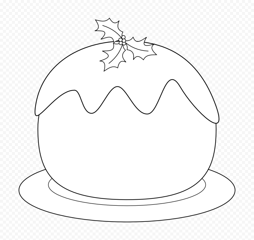 HD Watercolor Christmas Pudding Piece PNG | Citypng
