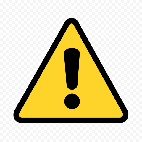HD Black & Yellow Triangle Warning Symbol Sign PNG | Citypng