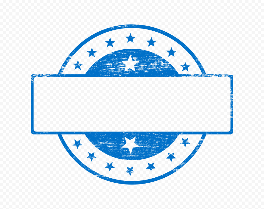 HD Blank Empty Clear Blue Rubber Stamp PNG | Citypng