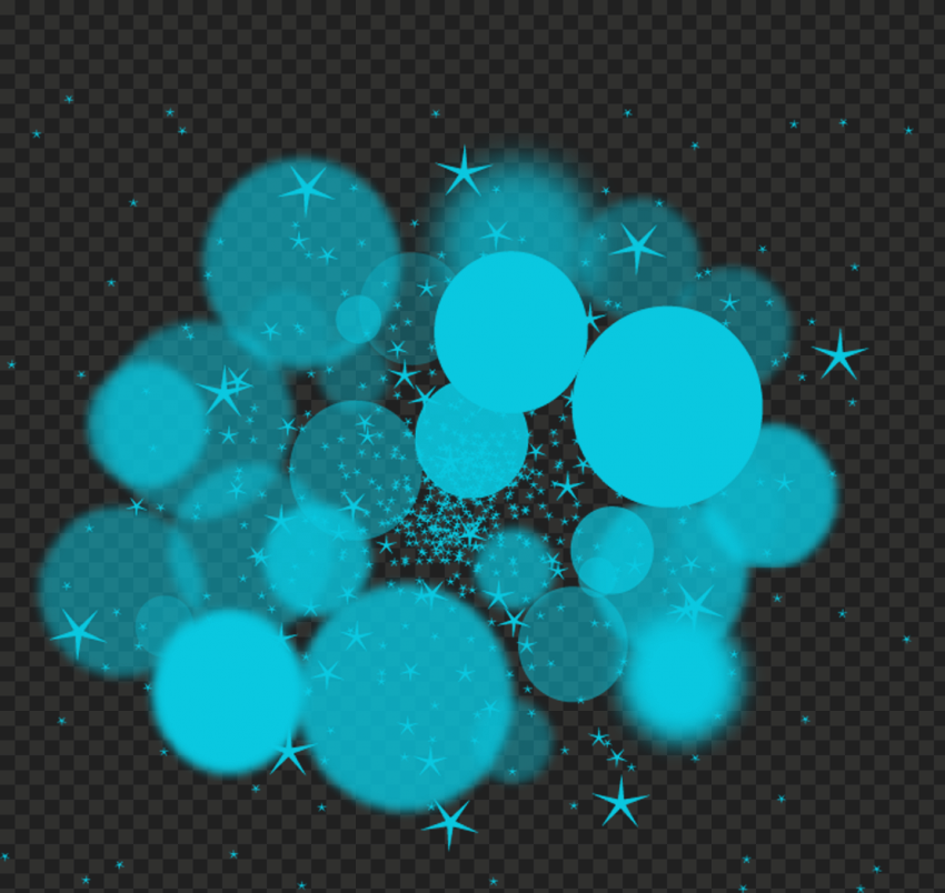 HD Blue Bokeh Lights Circles Effect PNG | Citypng
