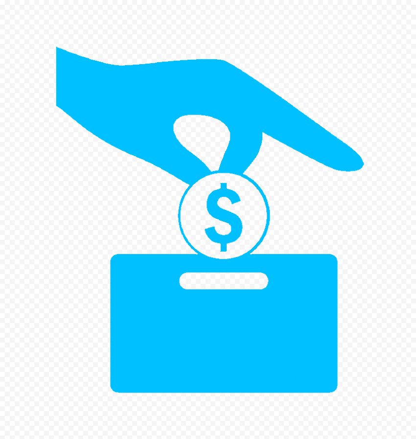 HD Blue Cost Effective Saving Icon Transparent PNG | Citypng