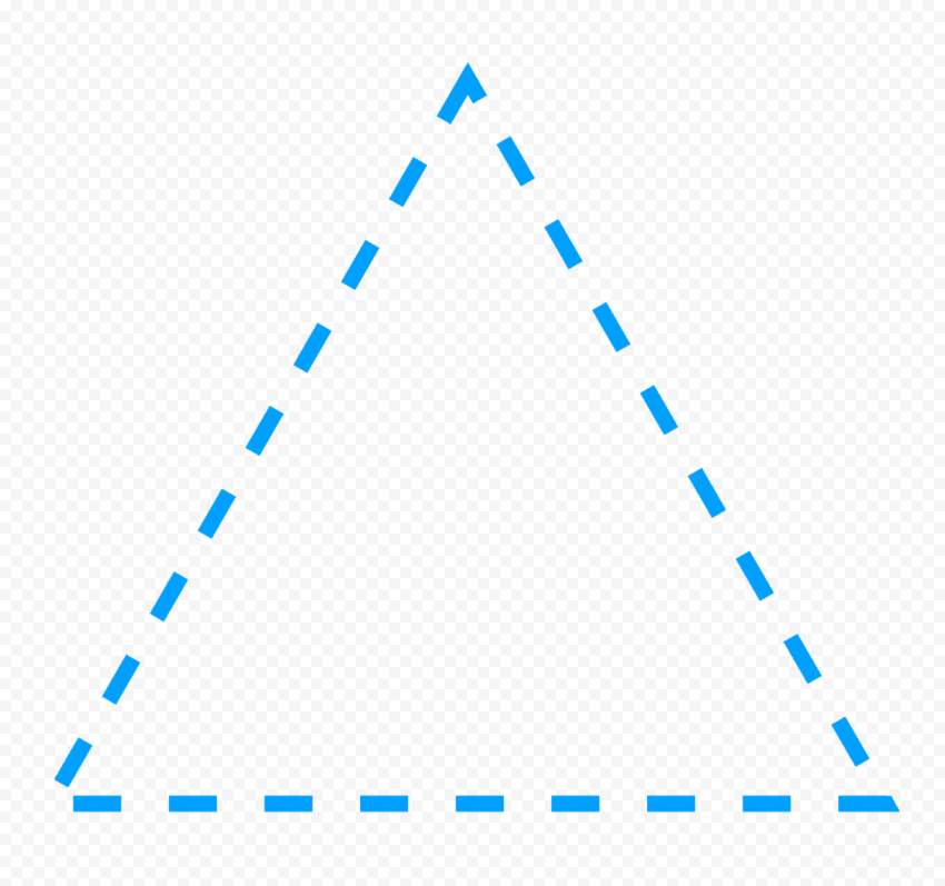 HD Blue Dashed Line Triangle Transparent Background | Citypng