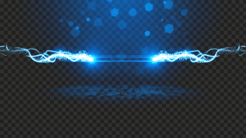 HD Blue Electric Light Energy Lines Effect PNG | Citypng