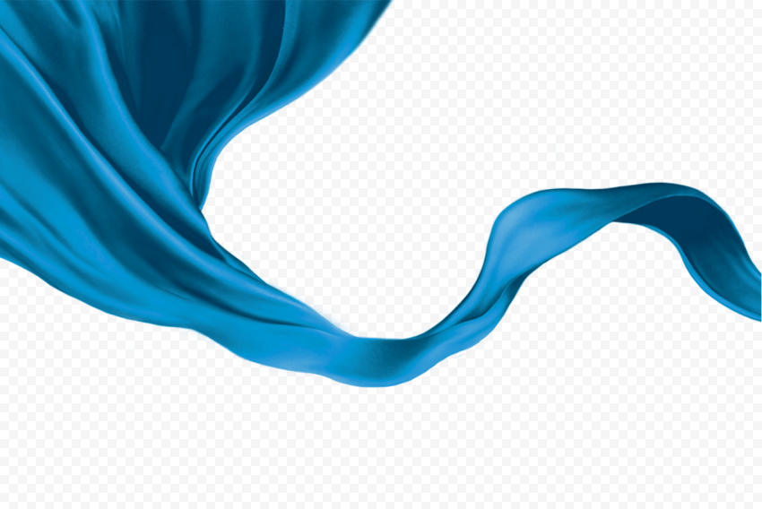 HD Blue Fabric Textile Ribbon Silk Transparent PNG | Citypng