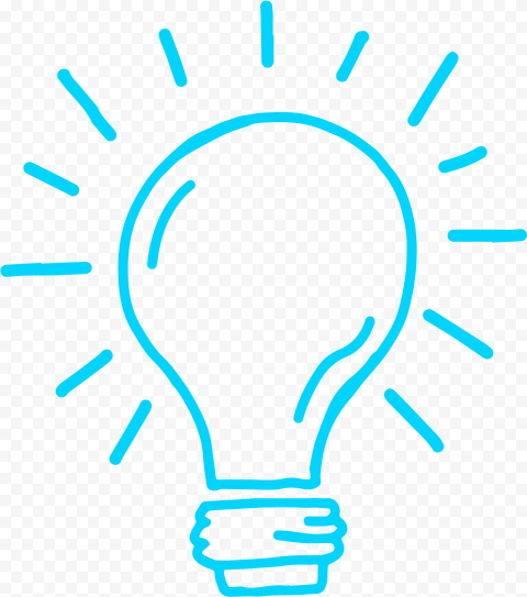 HD Blue Light Bulb Silhouette Icon PNG | Citypng