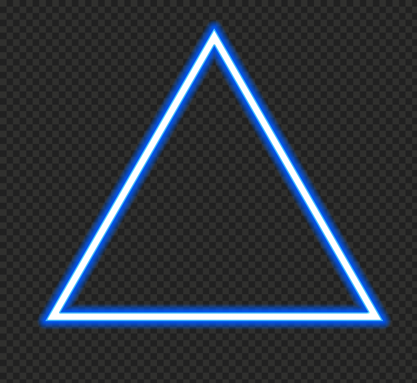 HD Blue Glowing Triangle Neon Transparent PNG | Citypng