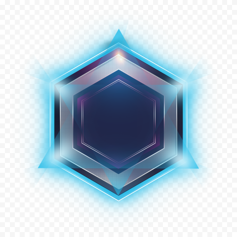 HD Blue Hexagon Effect Logo PNG | Citypng