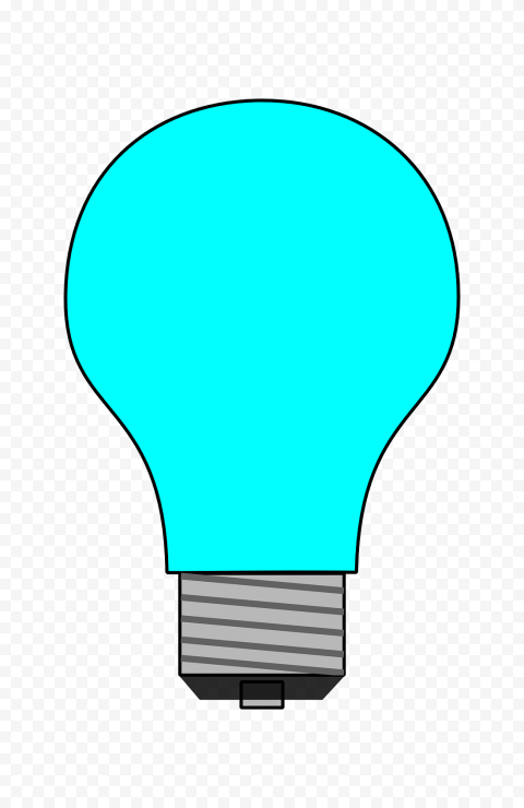 HD Blue Light Bulb Clipart Icon PNG | Citypng