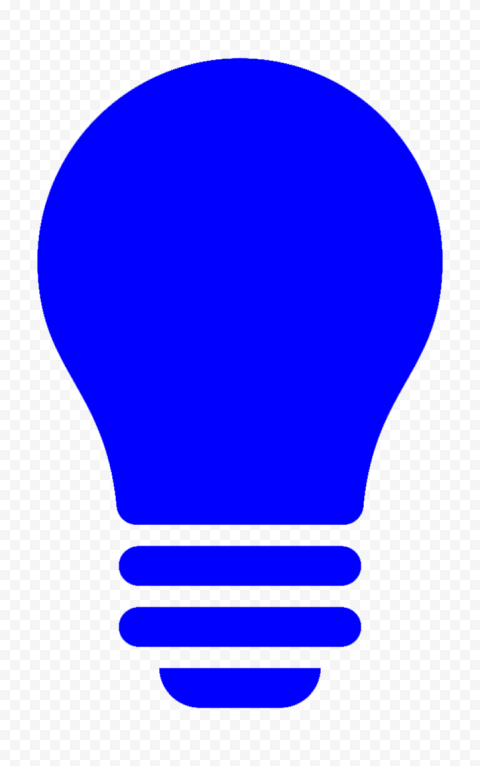 HD Blue Light Bulb Silhouette Icon PNG | Citypng