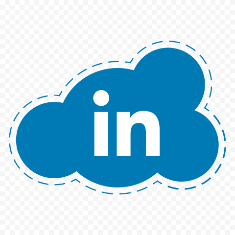 HD Blue Linkedin IN Cloud Logo Icon Symbol PNG | Citypng