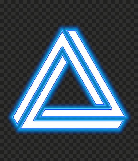 HD Blue Neon Aesthetic Triangle PNG | Citypng