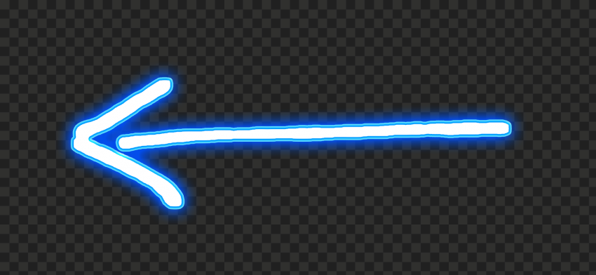 HD Blue Neon Arrow Left Icon PNG | Citypng