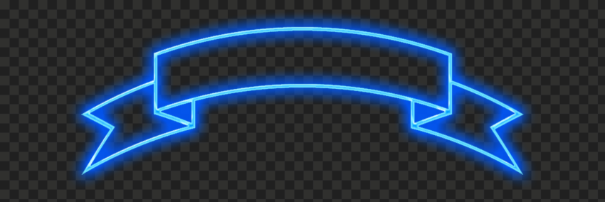HD Blue Neon Banner Ribbon PNG | Citypng