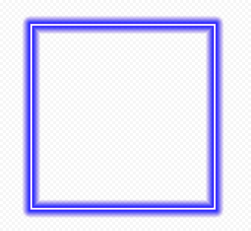 HD Blue Neon Border Frame PNG | Citypng