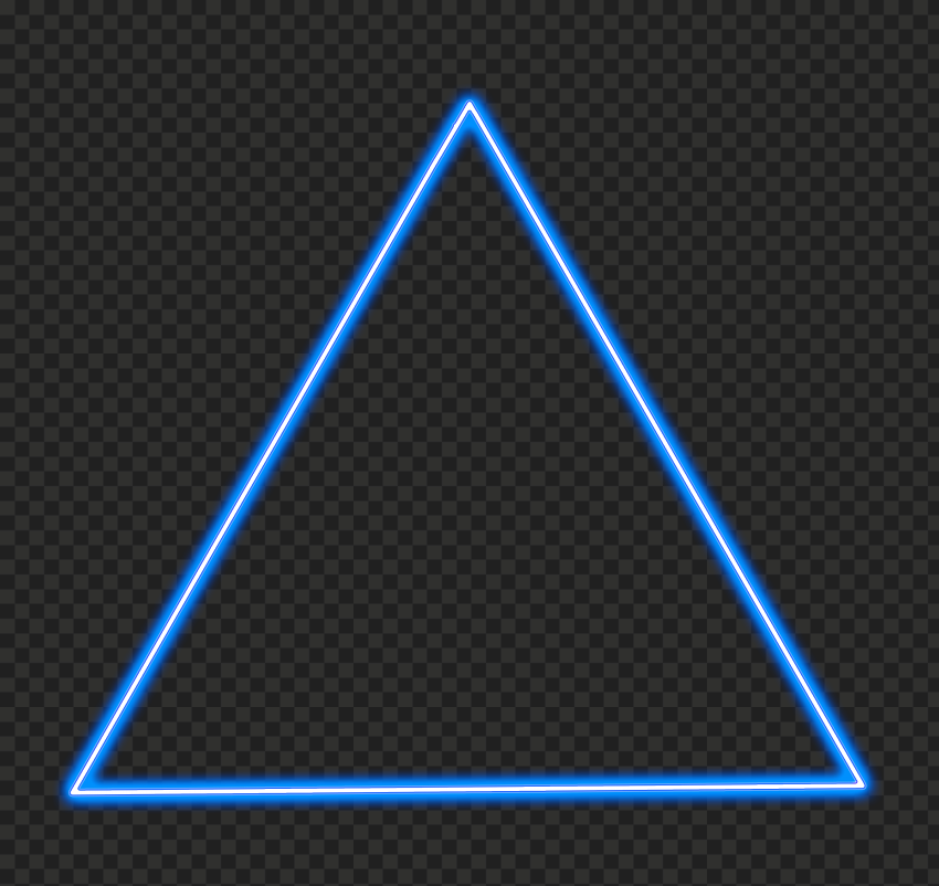 HD Blue Neon Triangle Transparent Background | Citypng