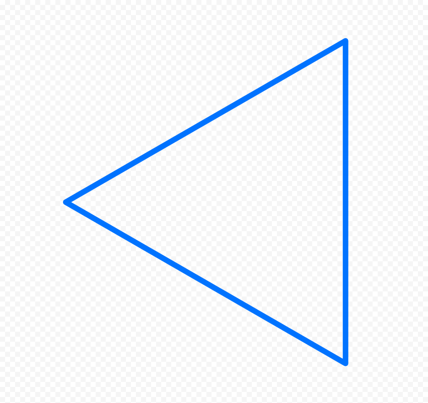 HD Blue Outline Left Triangle Transparent PNG | Citypng