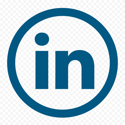 HD Blue Outline Linkedin Round Icon PNG | Citypng