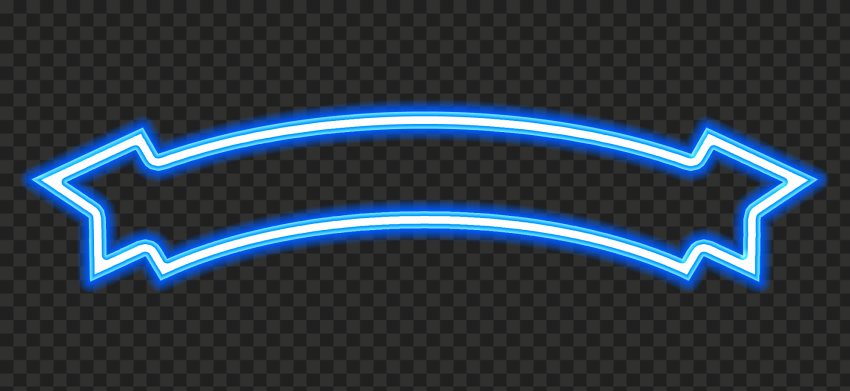 HD Blue Ribbon Banner Neon PNG | Citypng