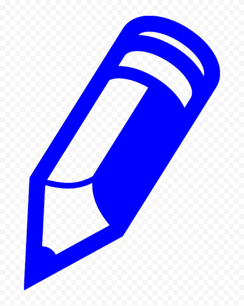 HD Blue Short Pencil Outline PNG | Citypng