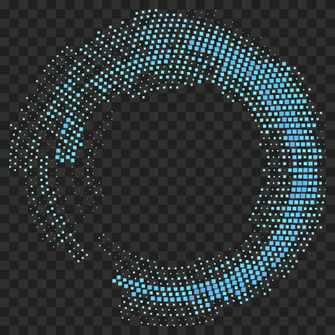 HD Blue Spotted Halftone Circle Abstract PNG | Citypng