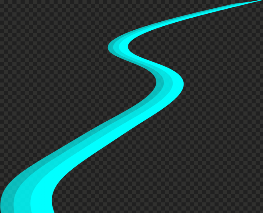 HD Blue Turquoise Curved Curve Line PNG | Citypng