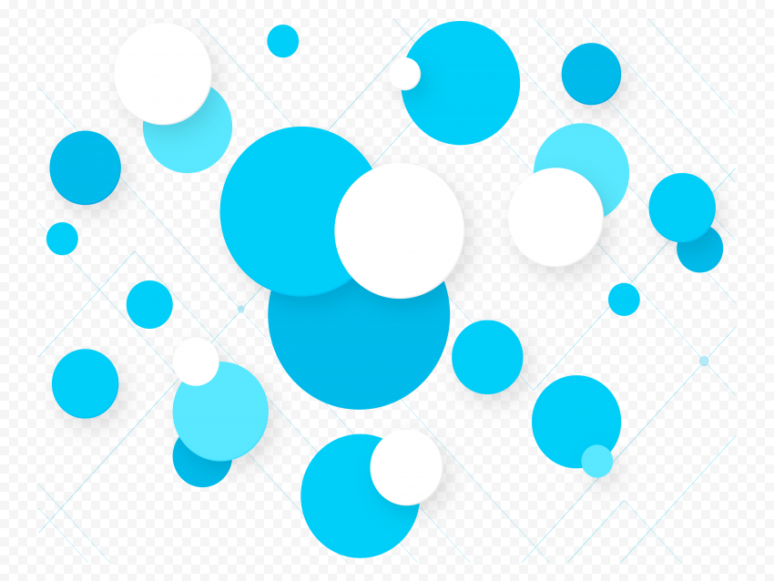 HD Blue & White Circle Shapes Abstract PNG | Citypng