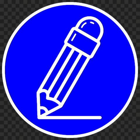 HD Blue Outline Pencil on hand Icon PNG | Citypng