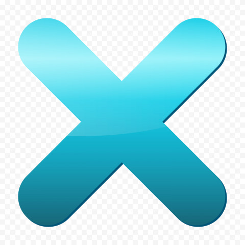 HD Blue X Cross Mark Icon PNG | Citypng