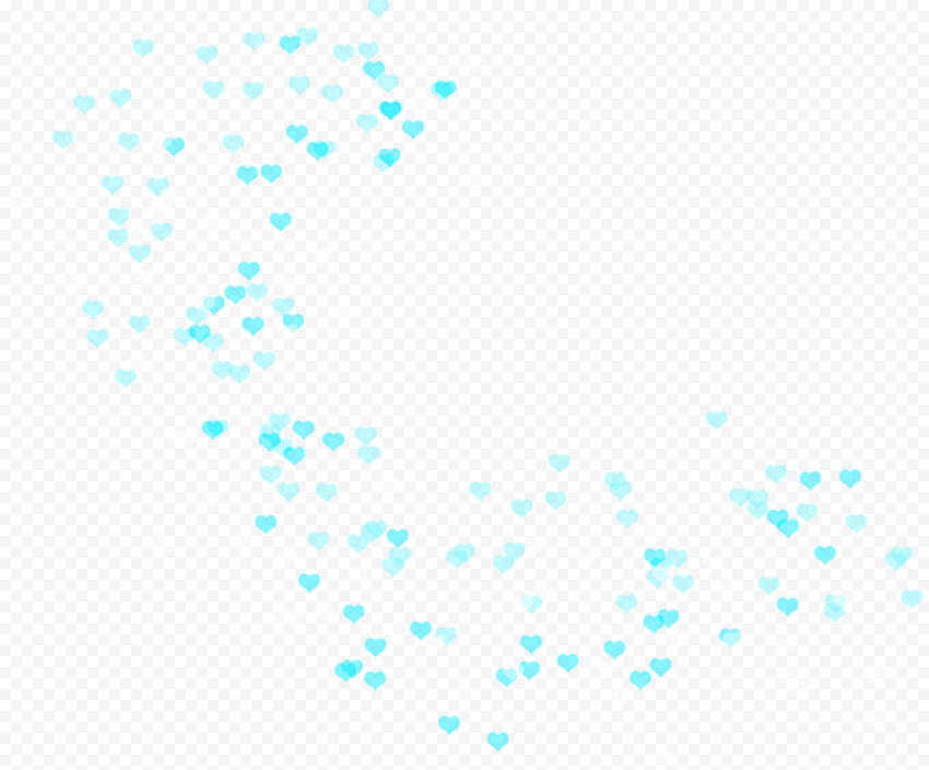 HD Bokeh Blue Heart Effect Background Pattern PNG | Citypng