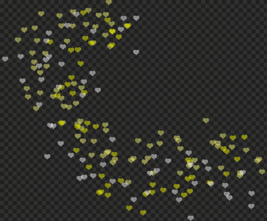 HD Bokeh Yellow Heart Effect Background Pattern PNG | Citypng