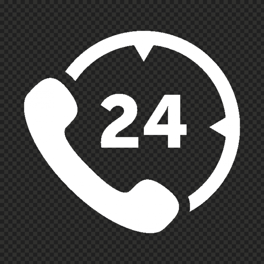 HD Call Customer Service Support 24/7 White Icon Transparent PNG | Citypng