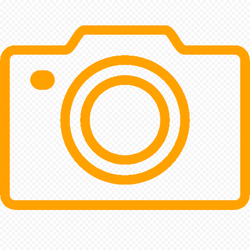 HD Camera Orange Icon PNG | Citypng