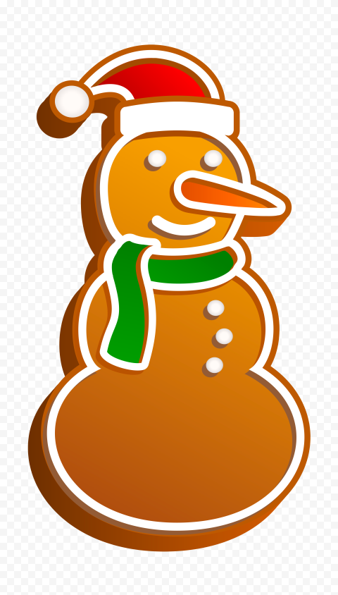 HD Cartoon Christmas Snowman Gingerbread Man PNG | Citypng