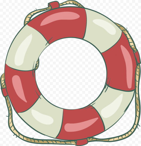 HD Cartoon Clipart Swimming Lifebuoy Life Saver Ring PNG | Citypng