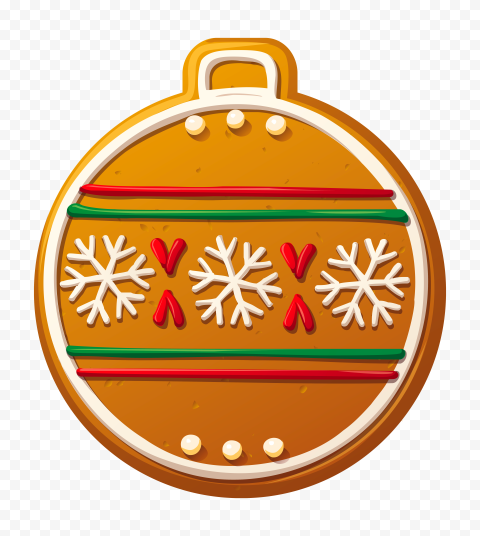 HD Cartoon Gingerbread Ornament Bauble PNG | Citypng