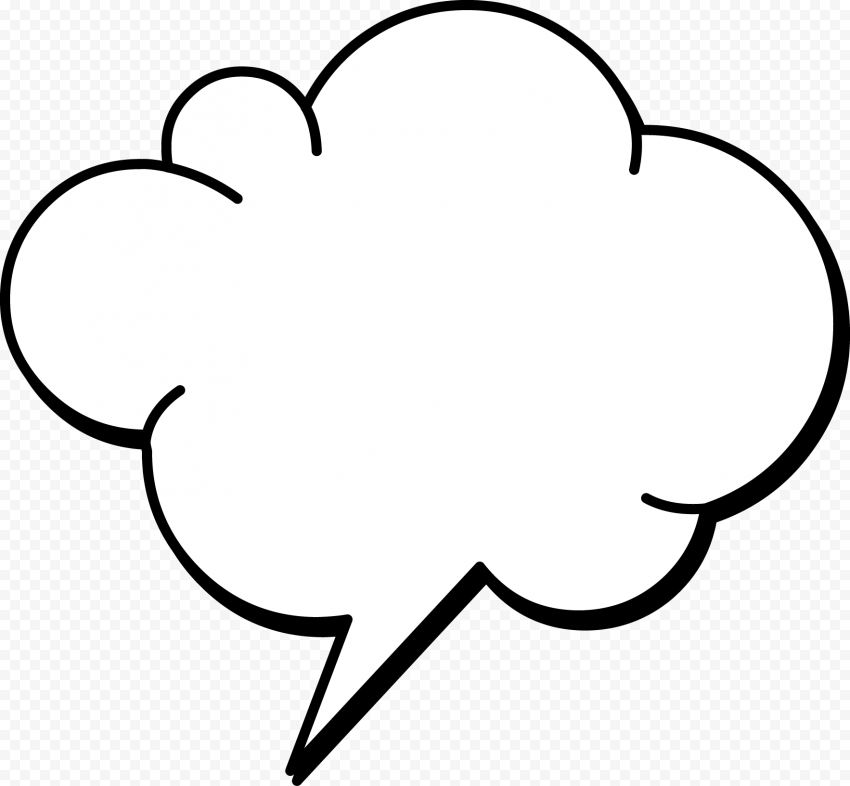 HD Cartoon Thought Think Idea Dialog Cloud PNG | Citypng