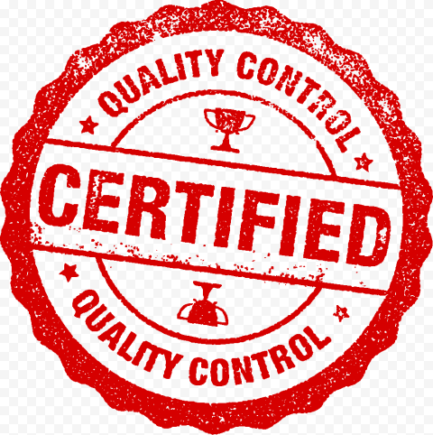 HD Certified Quality Control Red Round Stamp PNG | Citypng
