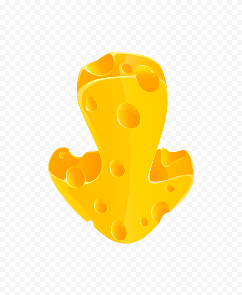 HD Cheese Cartoon Arrow Pointing Down PNG | Citypng
