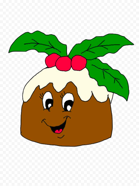 HD Christmas Pudding Cartoon Cake Character PNG | Citypng