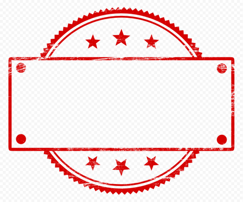 HD Clear Empty Blank Round Red Stamp PNG | Citypng