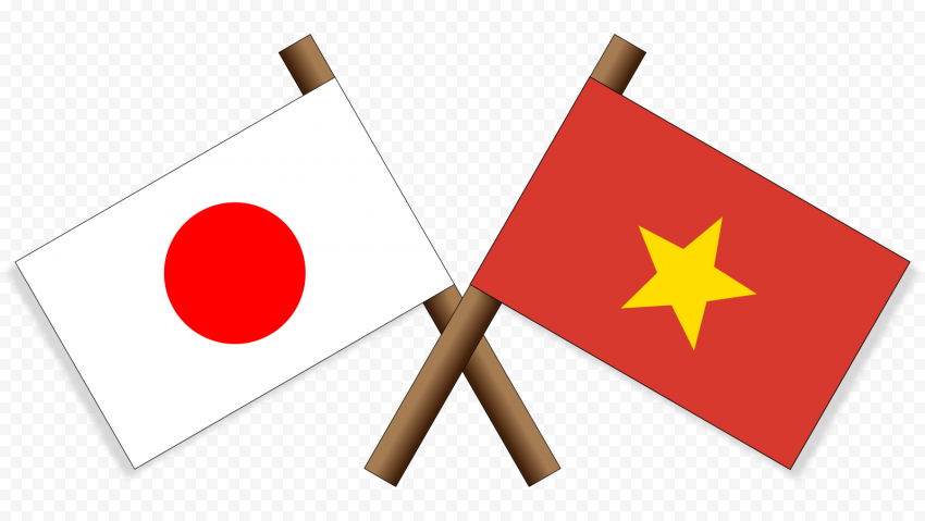 HD Clipart Crossed Japan And Vietnam Flag Icon PNG | Citypng