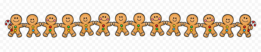 HD Clipart Gingerbread Man Border PNG | Citypng